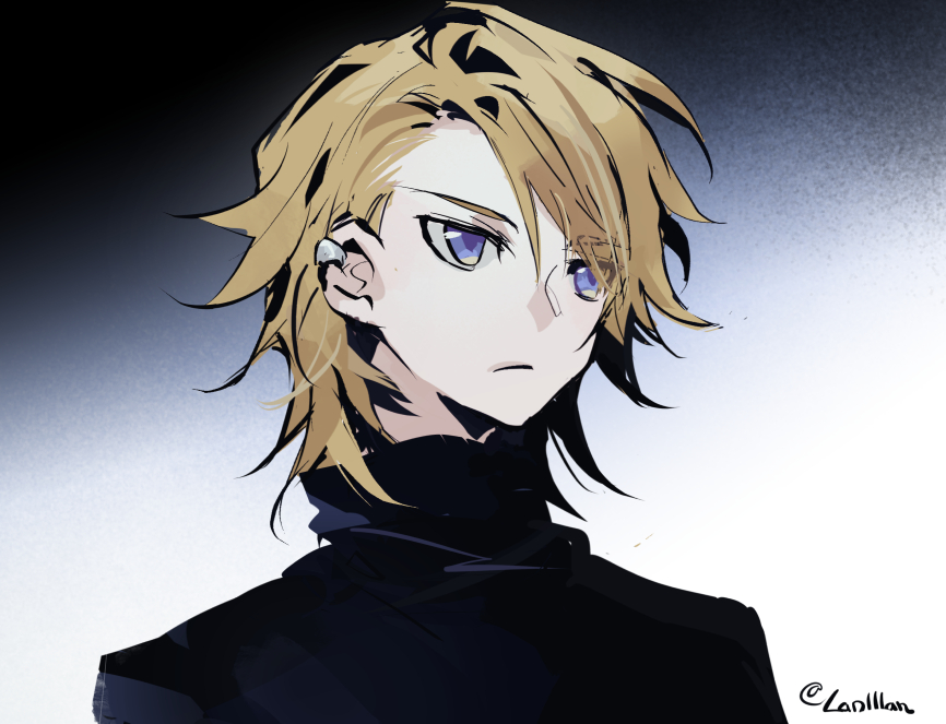 Safebooru - 1boy black shirt blonde hair blue eyes digimon digimon adventure -beyond- gradient ...