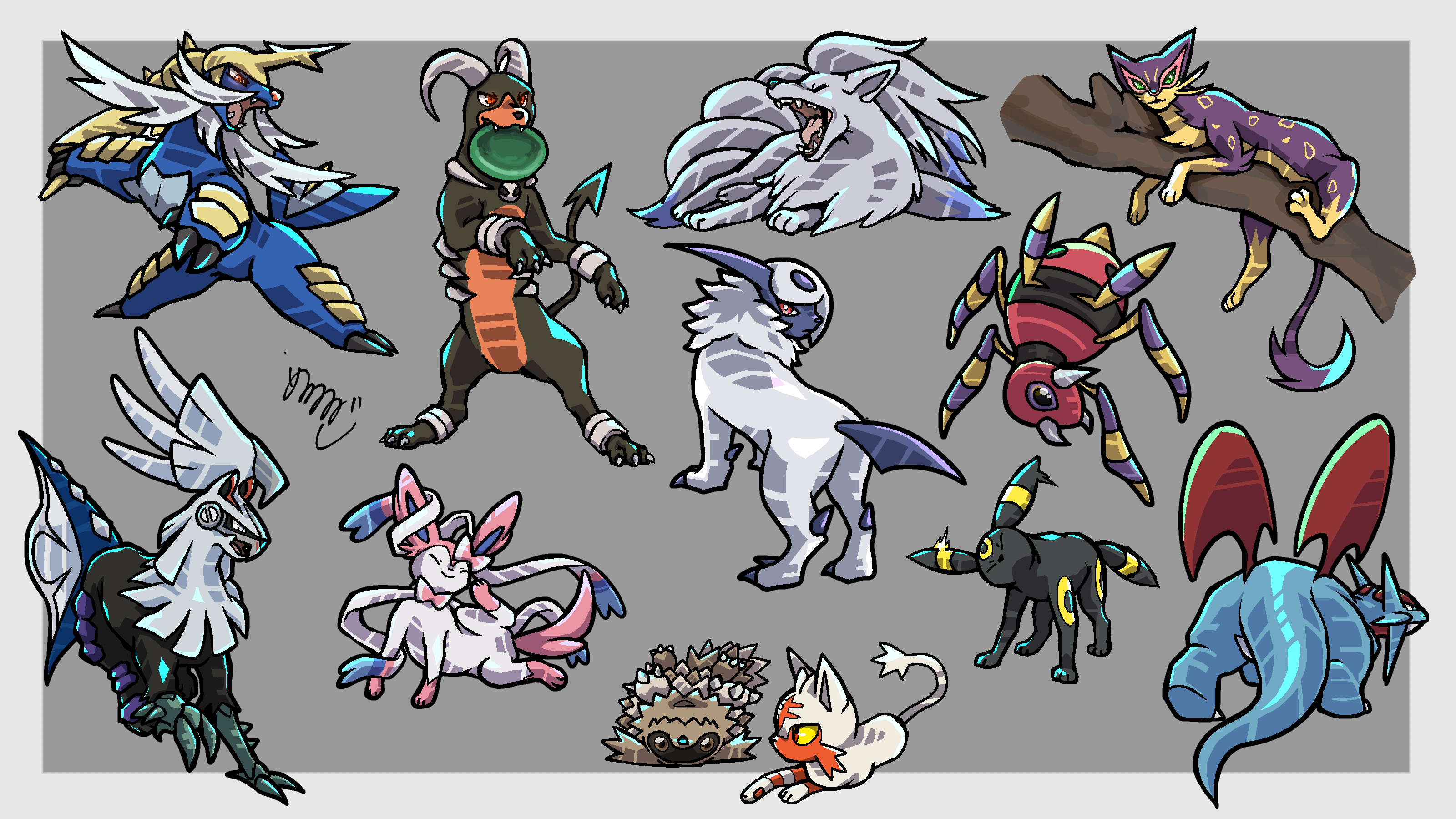 Safebooru - absol absurdres alolan ninetales alternate color ariados ...