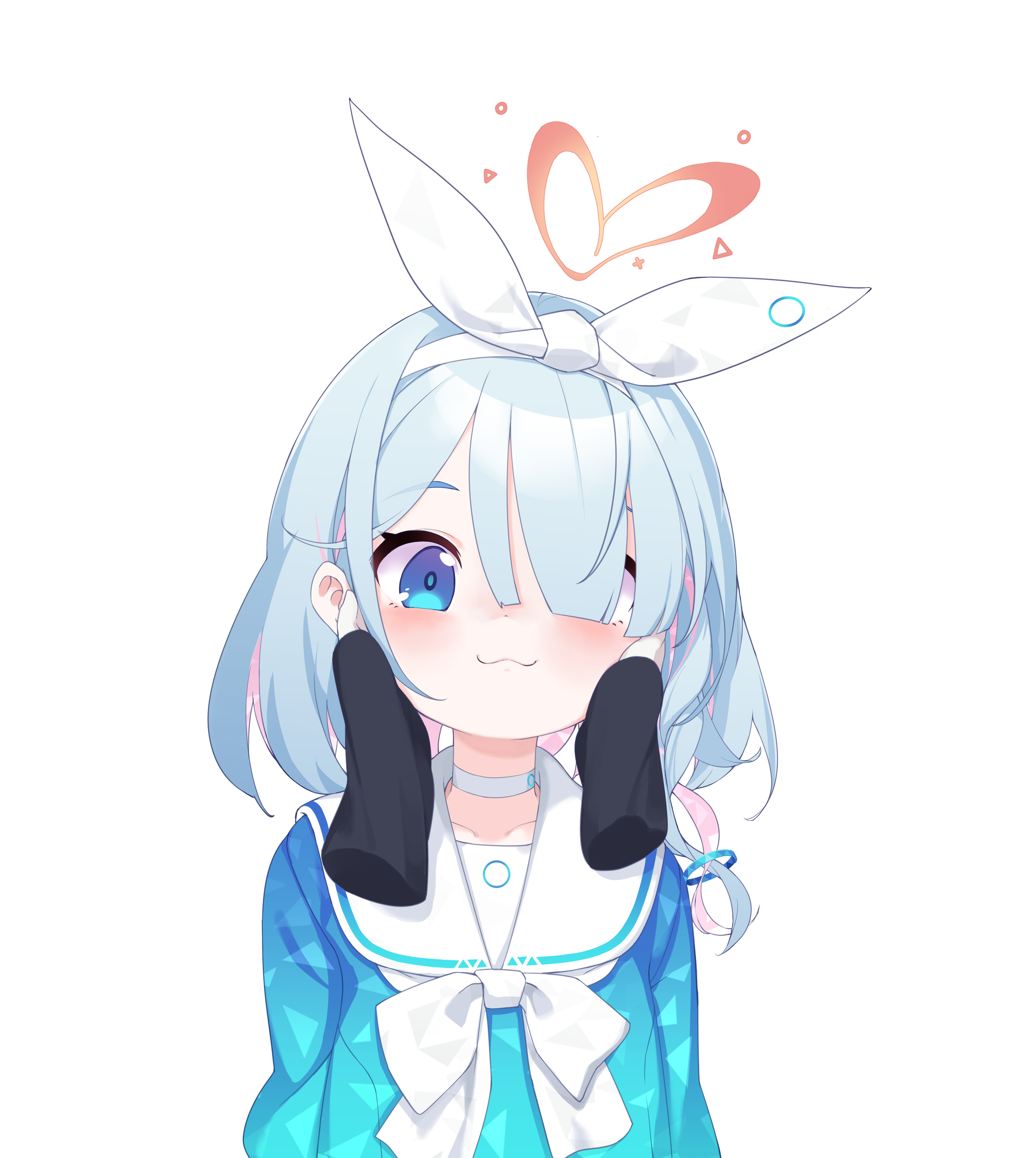 Safebooru 1girl 1other Absurdres Ansan Ey Arona Blue Archive Blue 6423