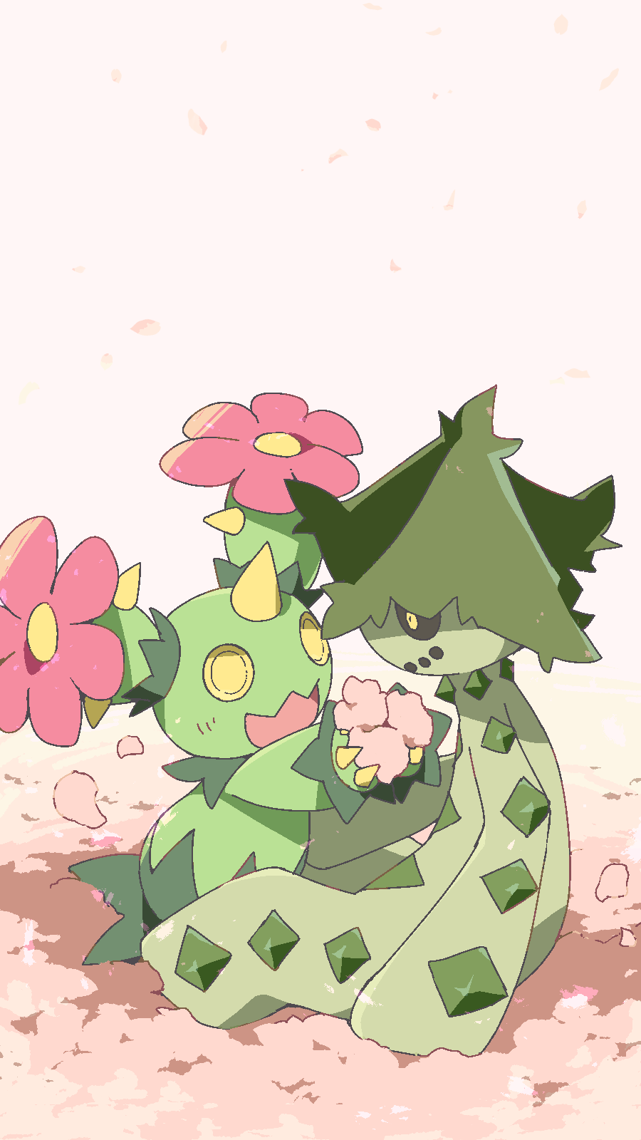 Safebooru - black sclera cacturne colored sclera flower highres hime ...