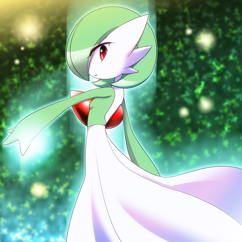 Safebooru - 1girl bob cut colored skin dress from side gardevoir ...
