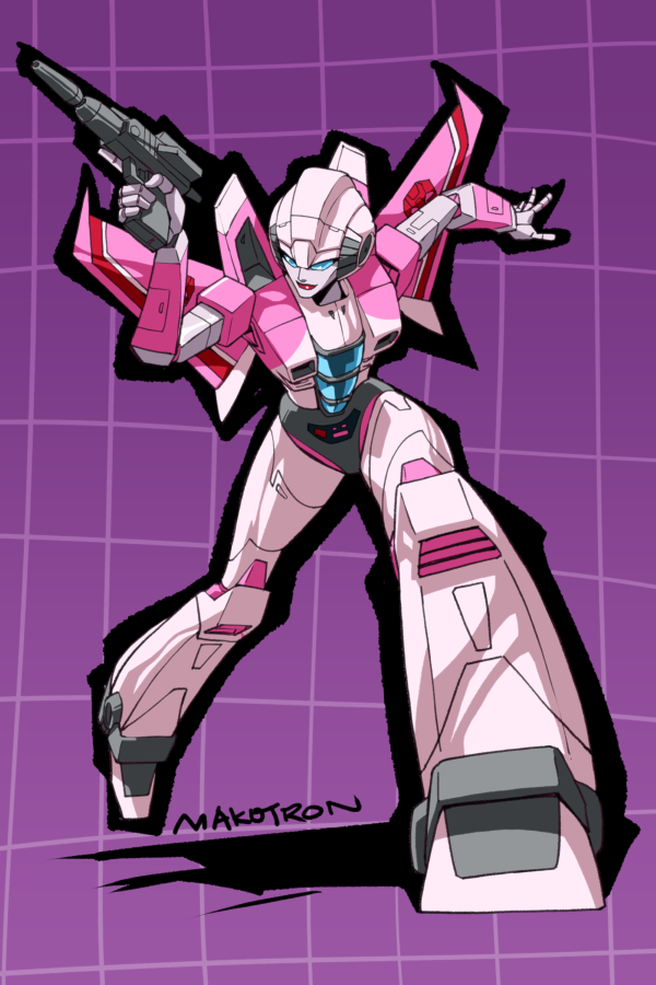 Safebooru - 1girl arcee artist name autobot blue eyes fusion gun ...