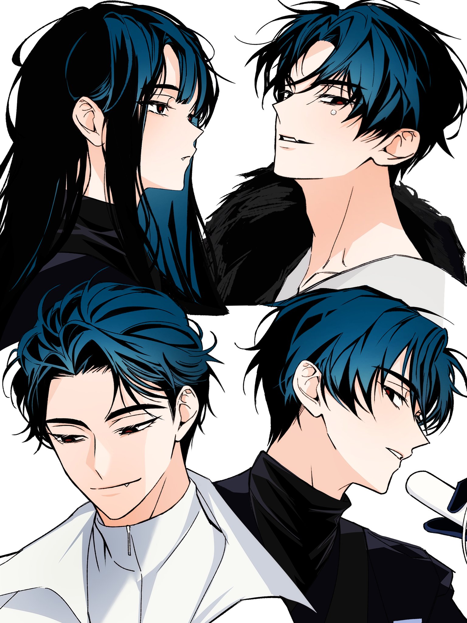 Safebooru - 1boy 1girl alien stage black eyes black gloves black hair black shirt closed mouth ...