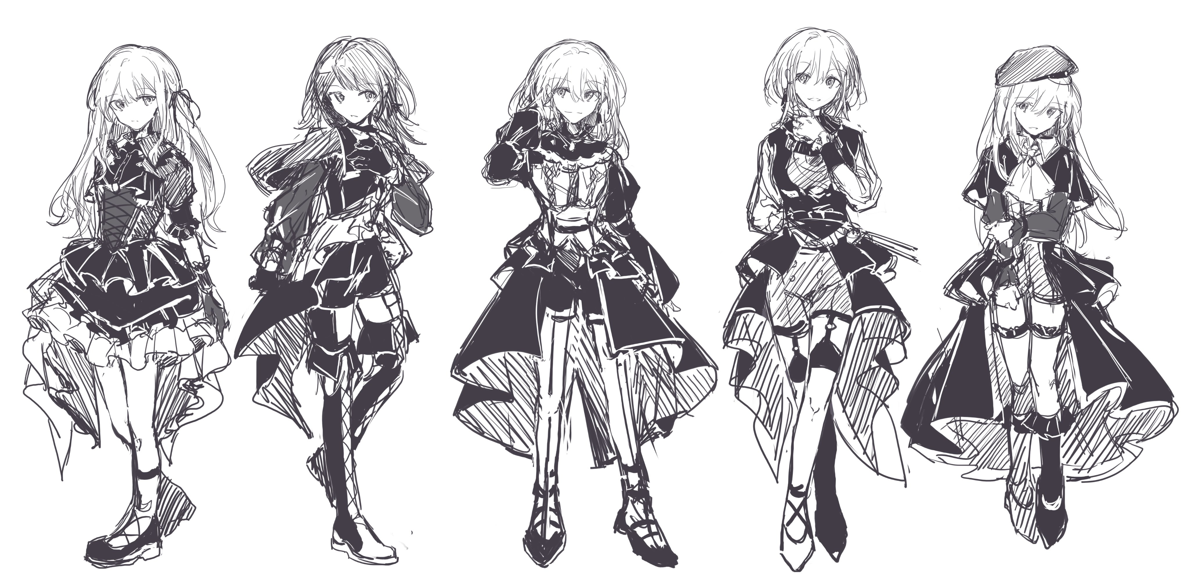 Safebooru - 5girls absurdres amoris (bang dream!) ave mujica (bang dream!) bang dream! bang ...