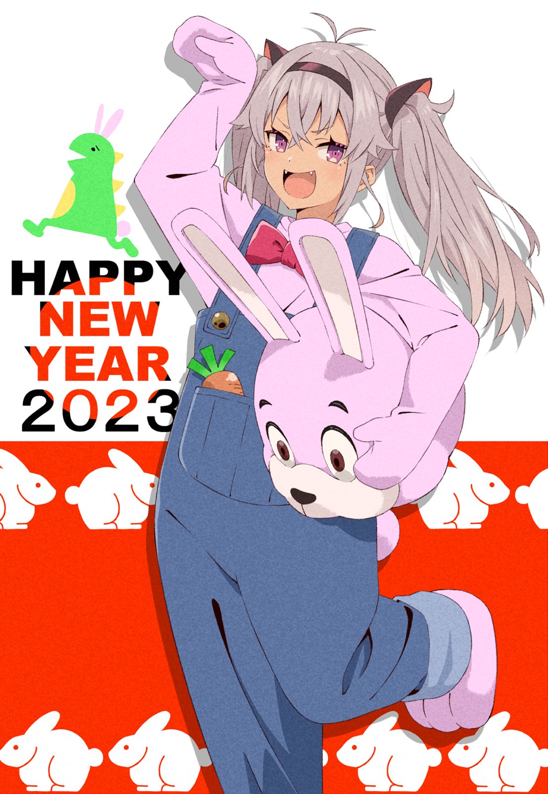 Safebooru - 1girl 2023 akitetsu animal costume animal print blush ...