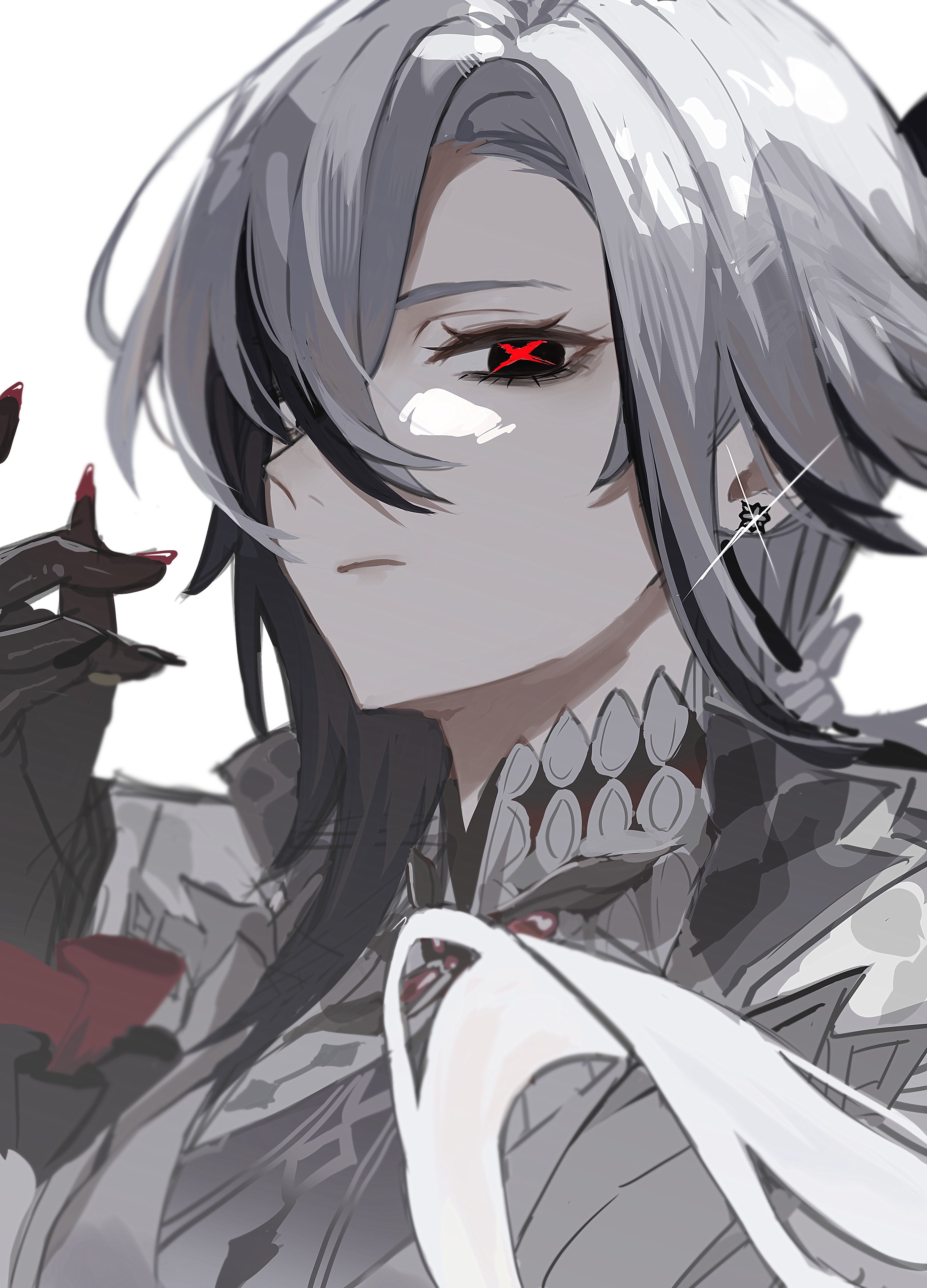 Safebooru - 1girl absurdres arlecchino (genshin impact) black eyes black hair commentary request ...