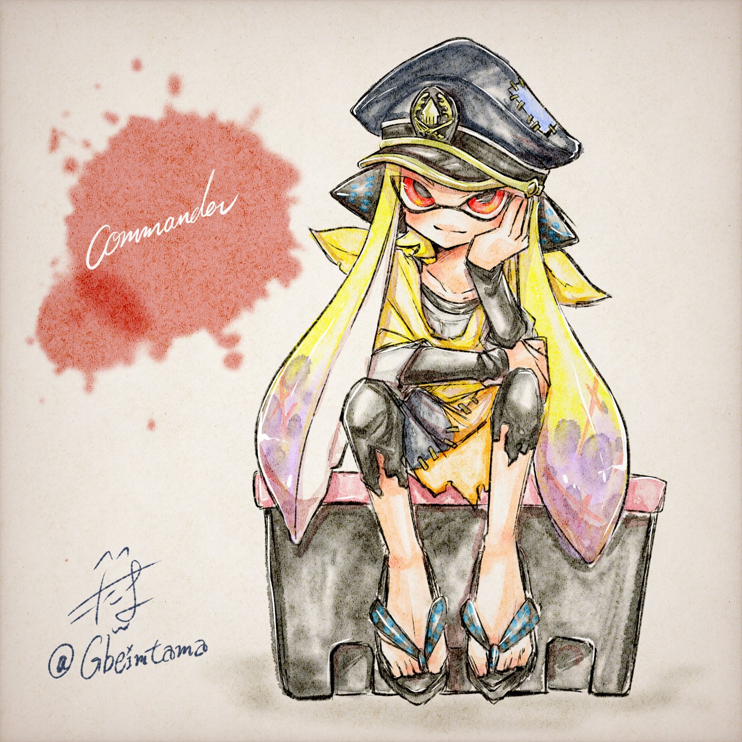 Safebooru - 1girl agent 3 (splatoon) artist name black pants blonde ...