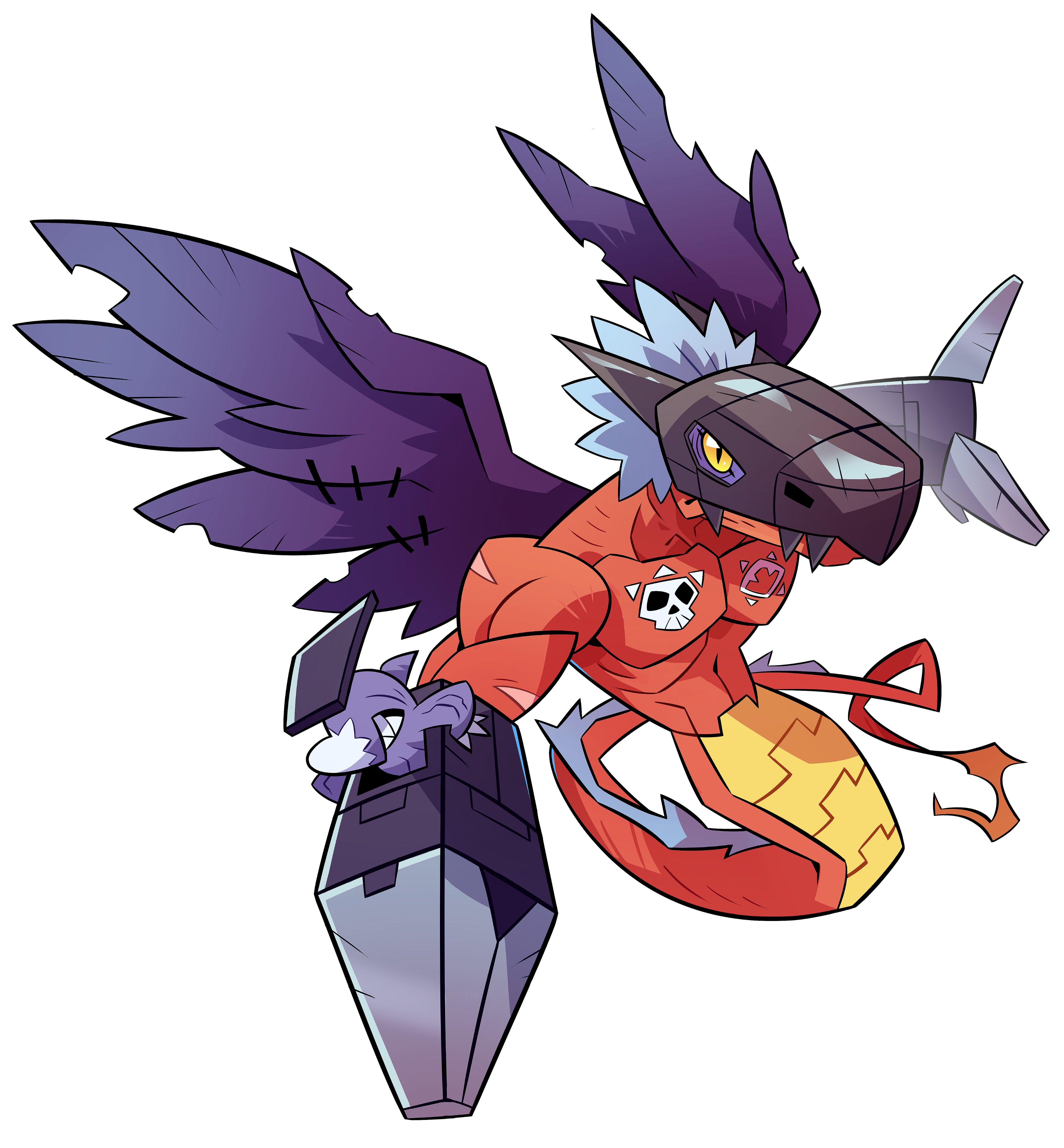 Safebooru - absurdres colored skin digimon digimon (creature) dragon ...