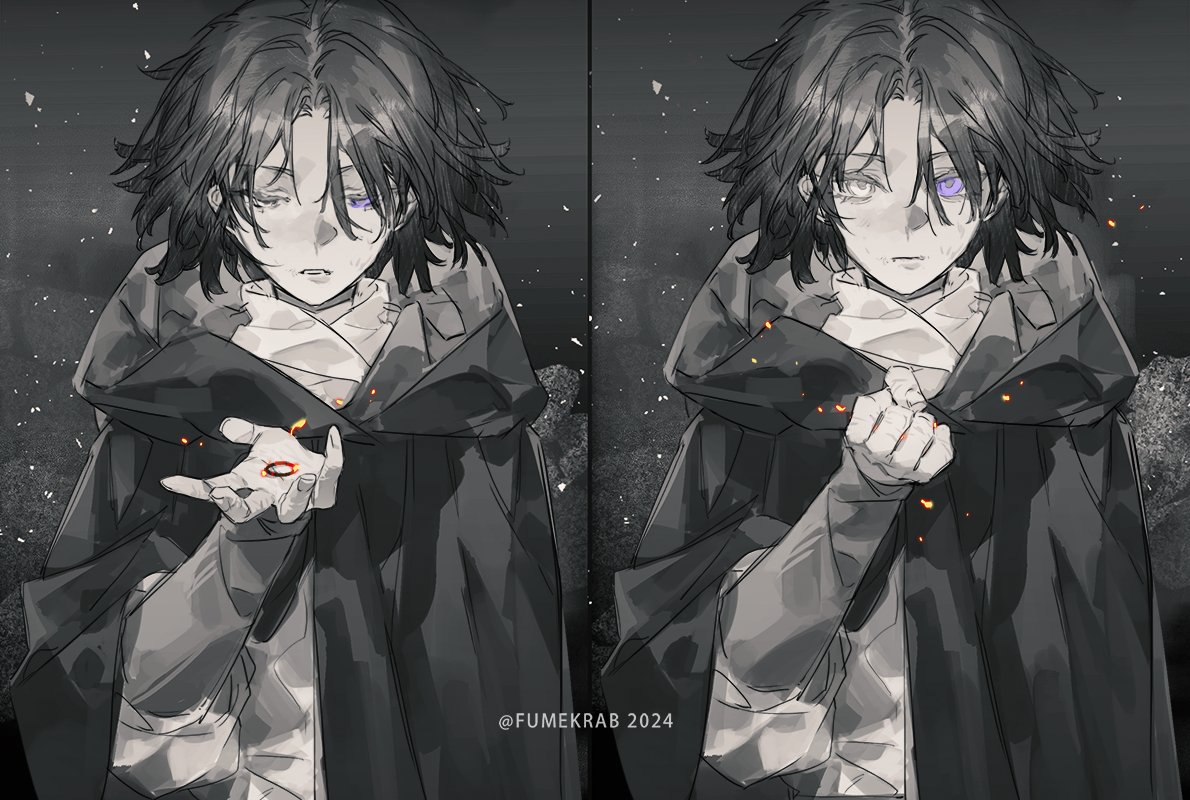 Safebooru - 1girl black cloak clenched hand cloak elden ring holding ...