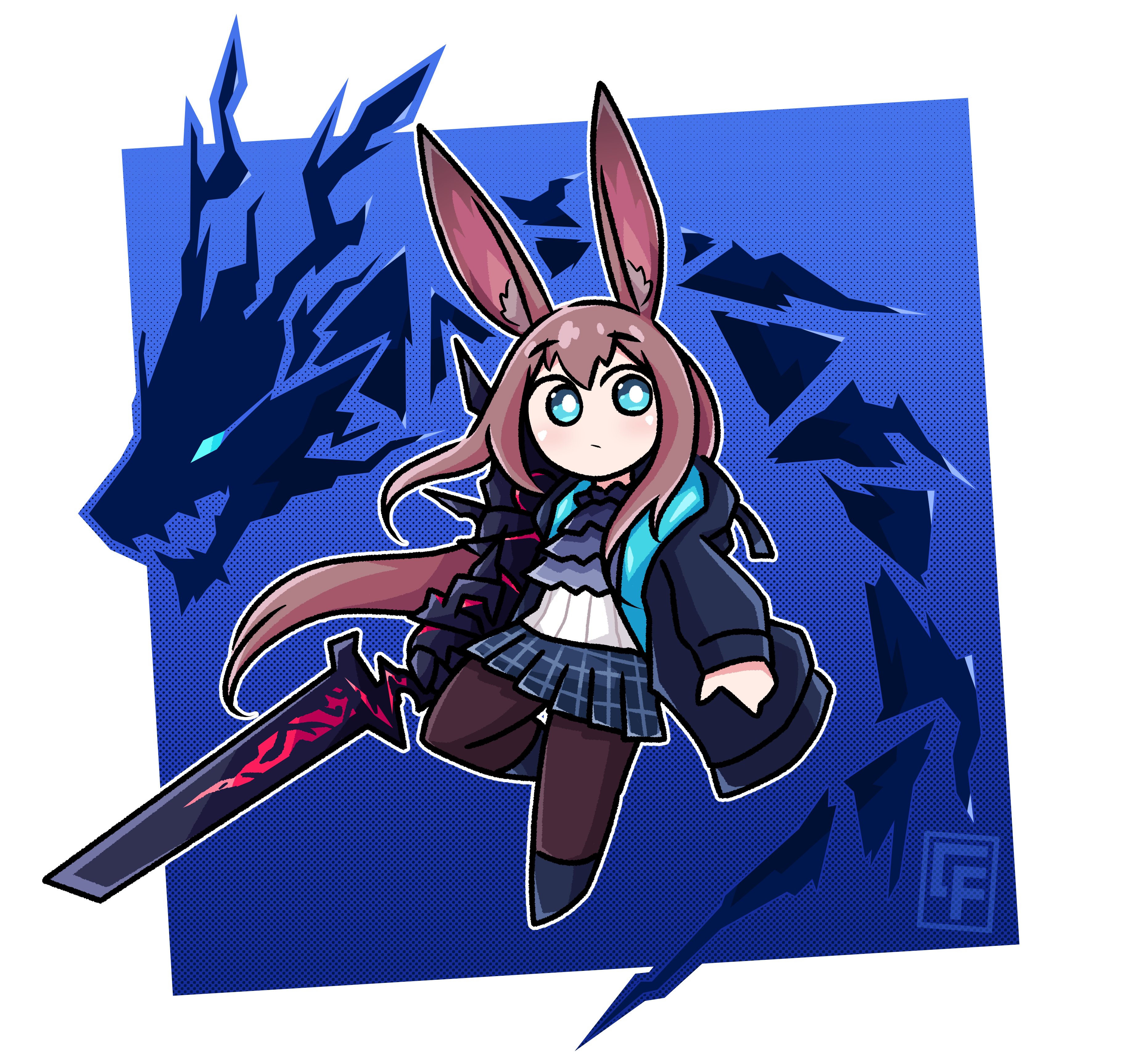 Safebooru - 1girl absurdres amiya (arknights) animal ear fluff animal ears arknights black ...