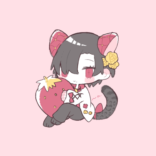 Safebooru - animal ears black hair black pants cardigan chibi chibi ...