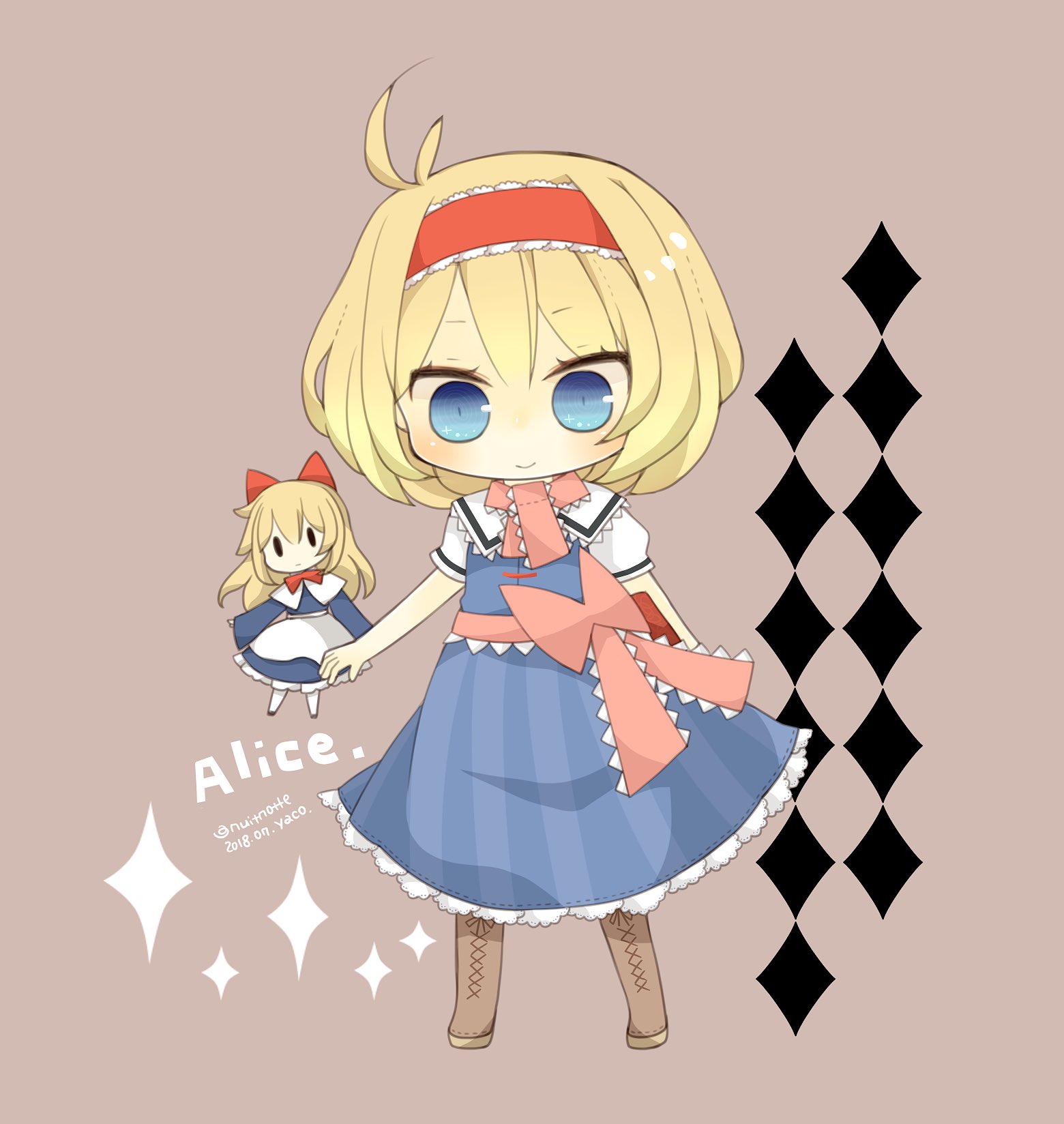 Safebooru - 1girl alice margatroid blonde hair blue dress blue eyes blush book capelet chibi ...