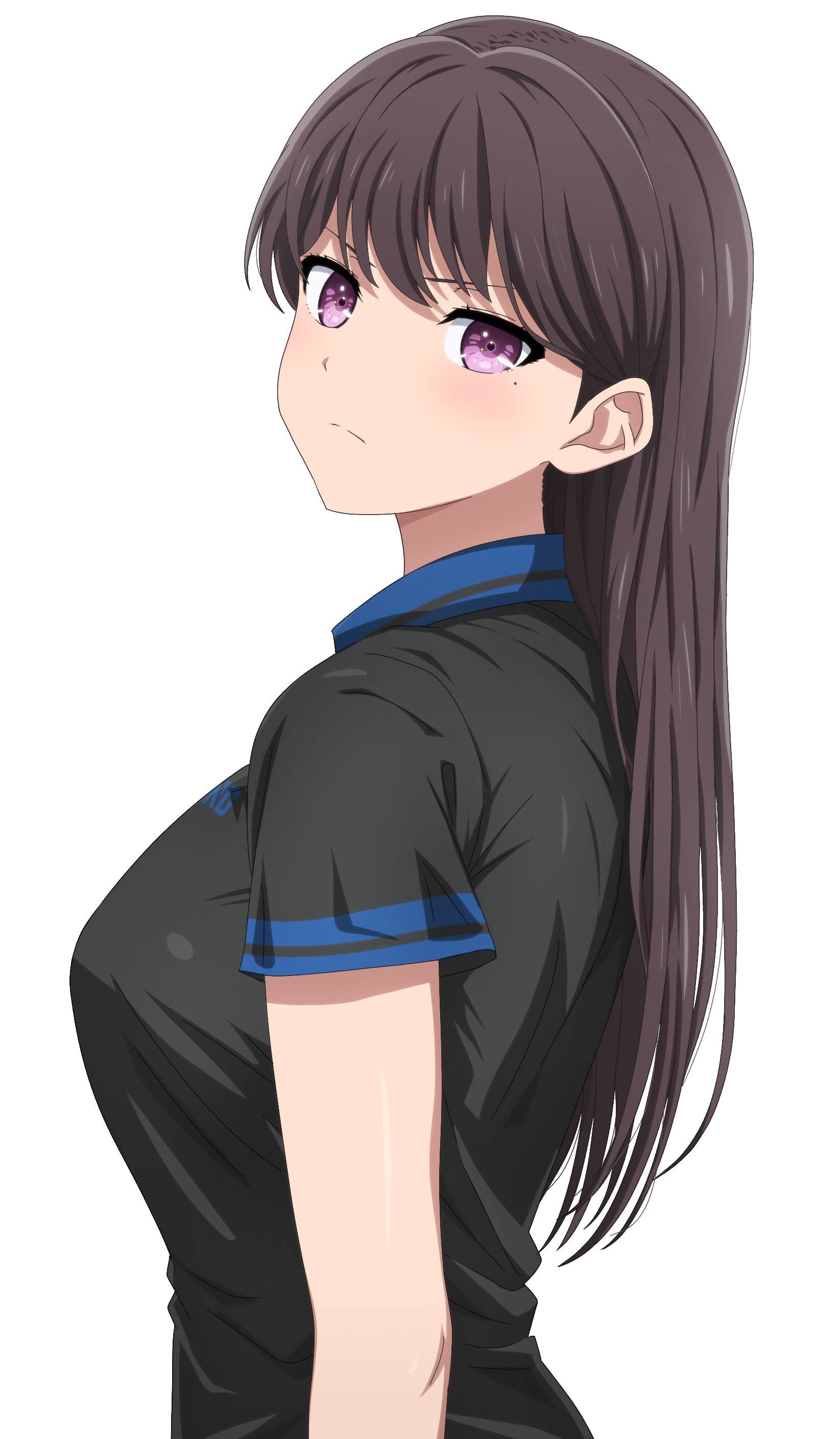 Safebooru - 1girl absurdres bang dream! bang dream! it's mygo!!!!! black shirt brown hair closed ...