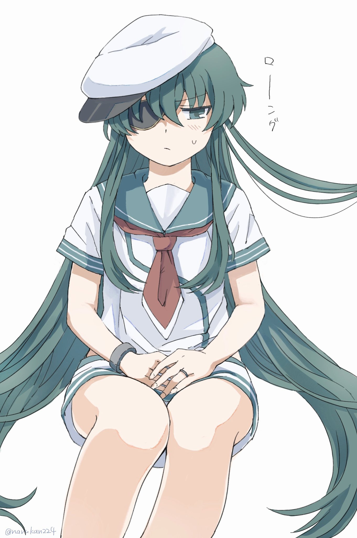 Safebooru - 1girl alternate hair length alternate hairstyle blue eyes blue hair blue sailor ...