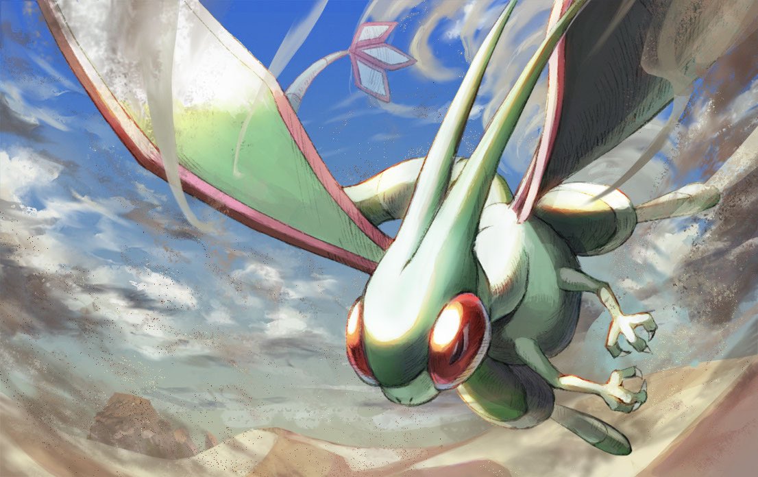 Safebooru - antennae blue sky claws clouds compound eyes desert dragon ...