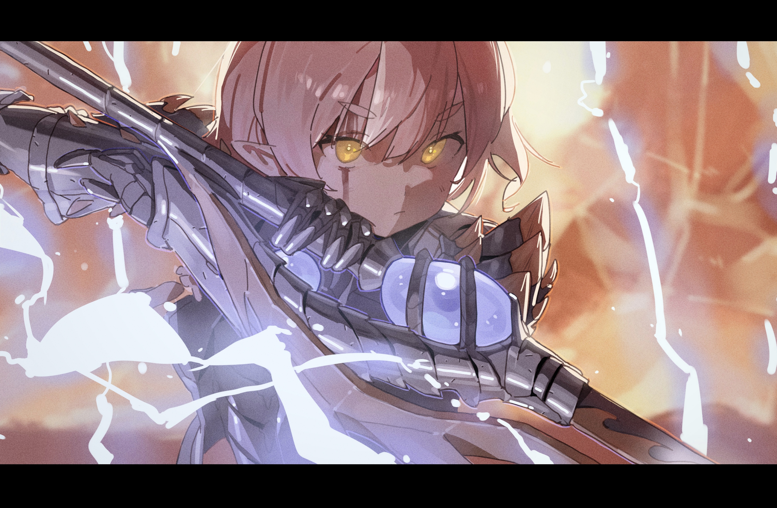 Safebooru - armor blood blood on face check copyright chinese commentary commentary request ...