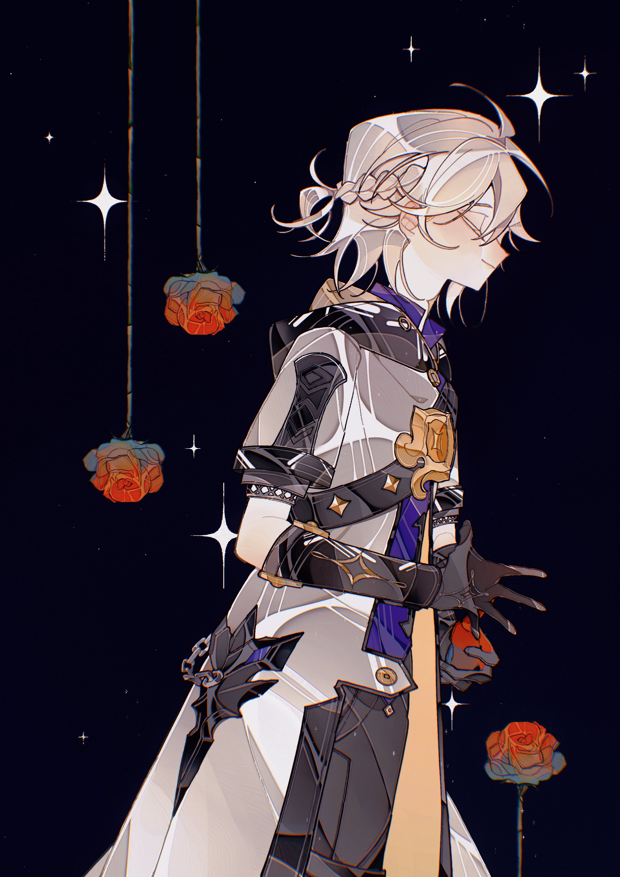 Safebooru - 1boy absurdres albedo (genshin impact) apuuuuu5 black ...