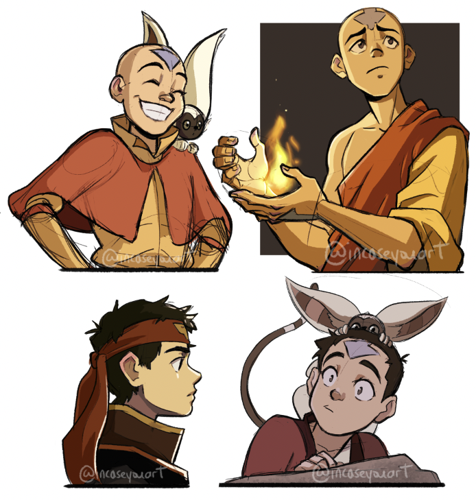 Safebooru - 1boy aang animal artist name avatar: the last airbender avatar legends bald book ...