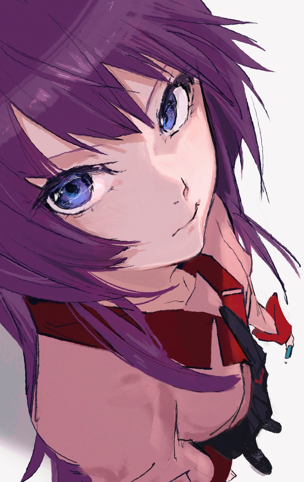 Safebooru - 1girl bakemonogatari black footwear black skirt blue eyes ...