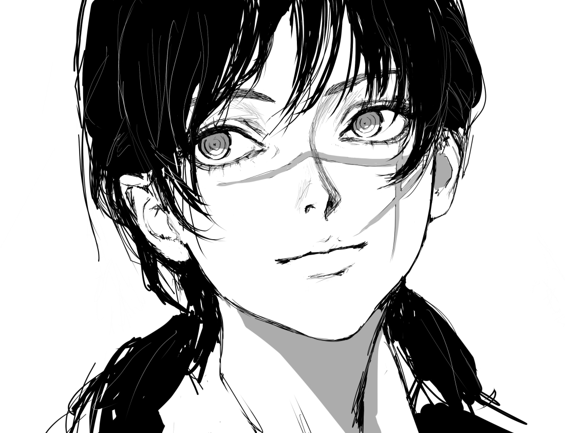 Safebooru - 1girl chainsaw man closed mouth eyelashes greyscale inoitoh ...