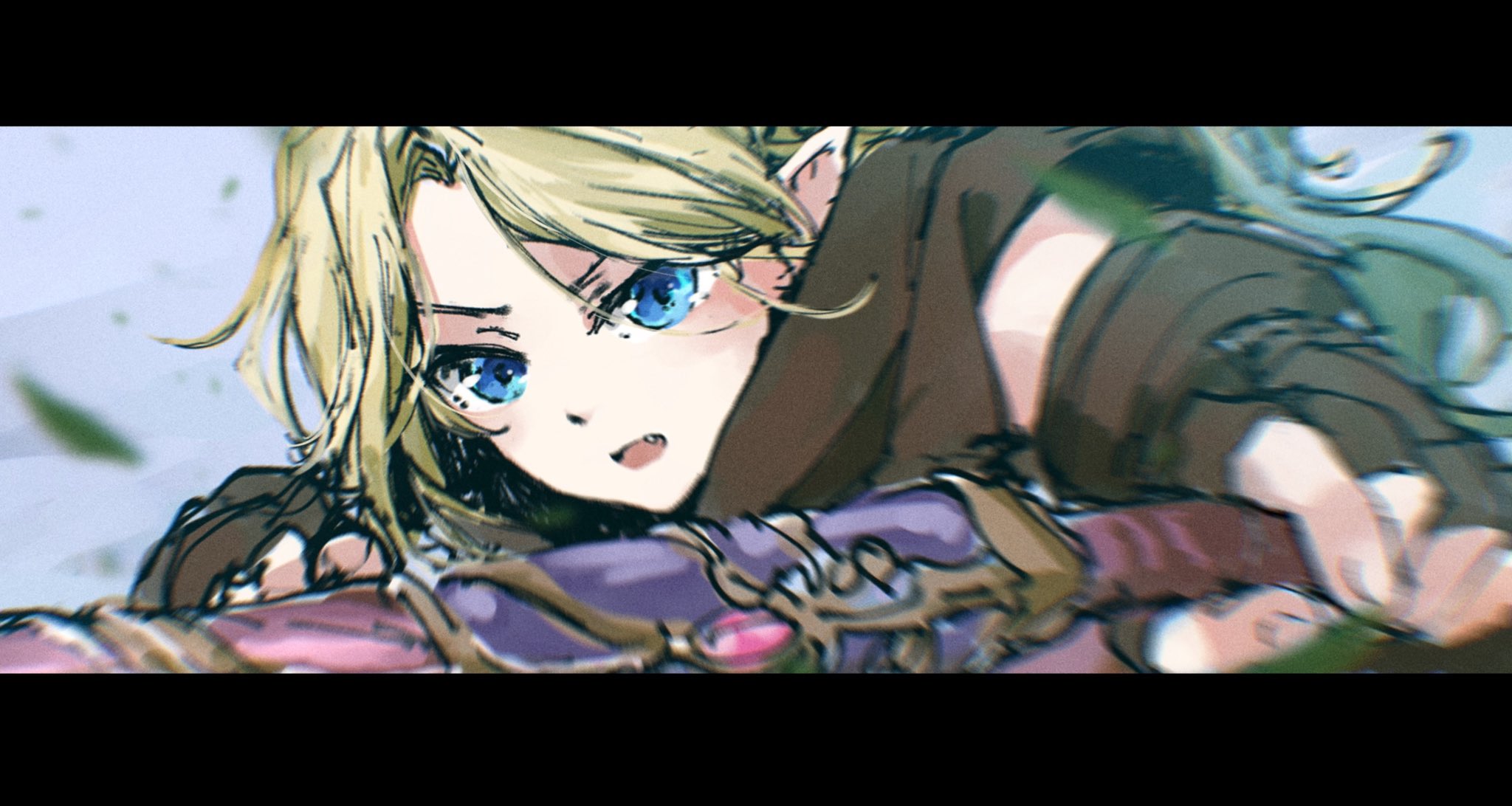 Safebooru - 1girl aiming aiming at viewer alternate species alternate universe blonde hair blue ...