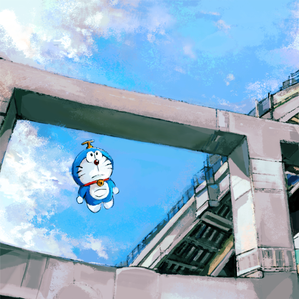 Safebooru - 1boy bell bridge collar doraemon doraemon (character ...