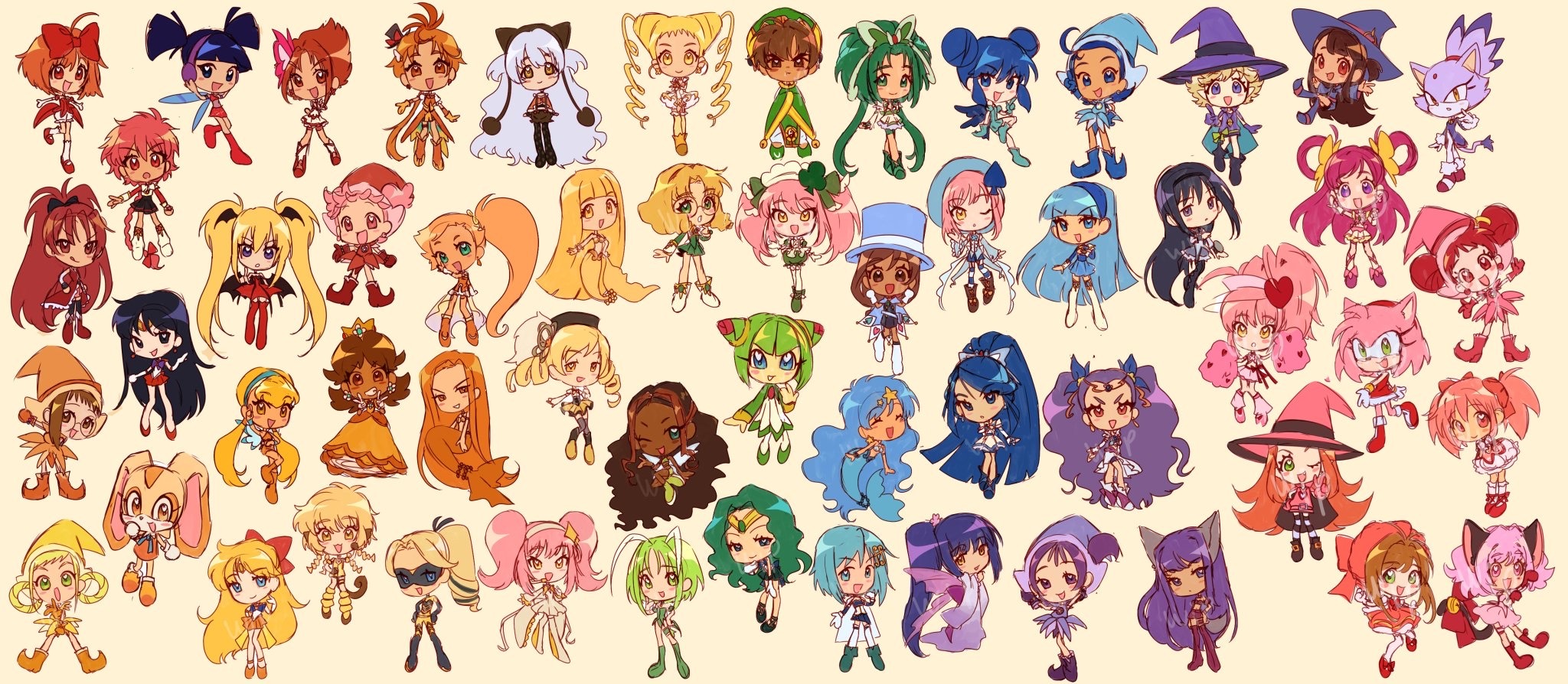Safebooru - 6+girls absolutely everyone ace attorney aizawa mint akemi ...