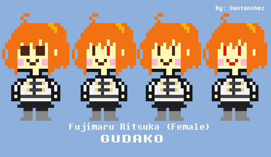 Safebooru - ahoge artist name bad source black skirt blue background ...