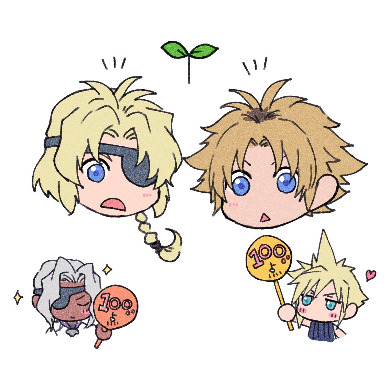Safebooru - 4boys bartholomew fatima blonde hair blue eyes blush braid ...