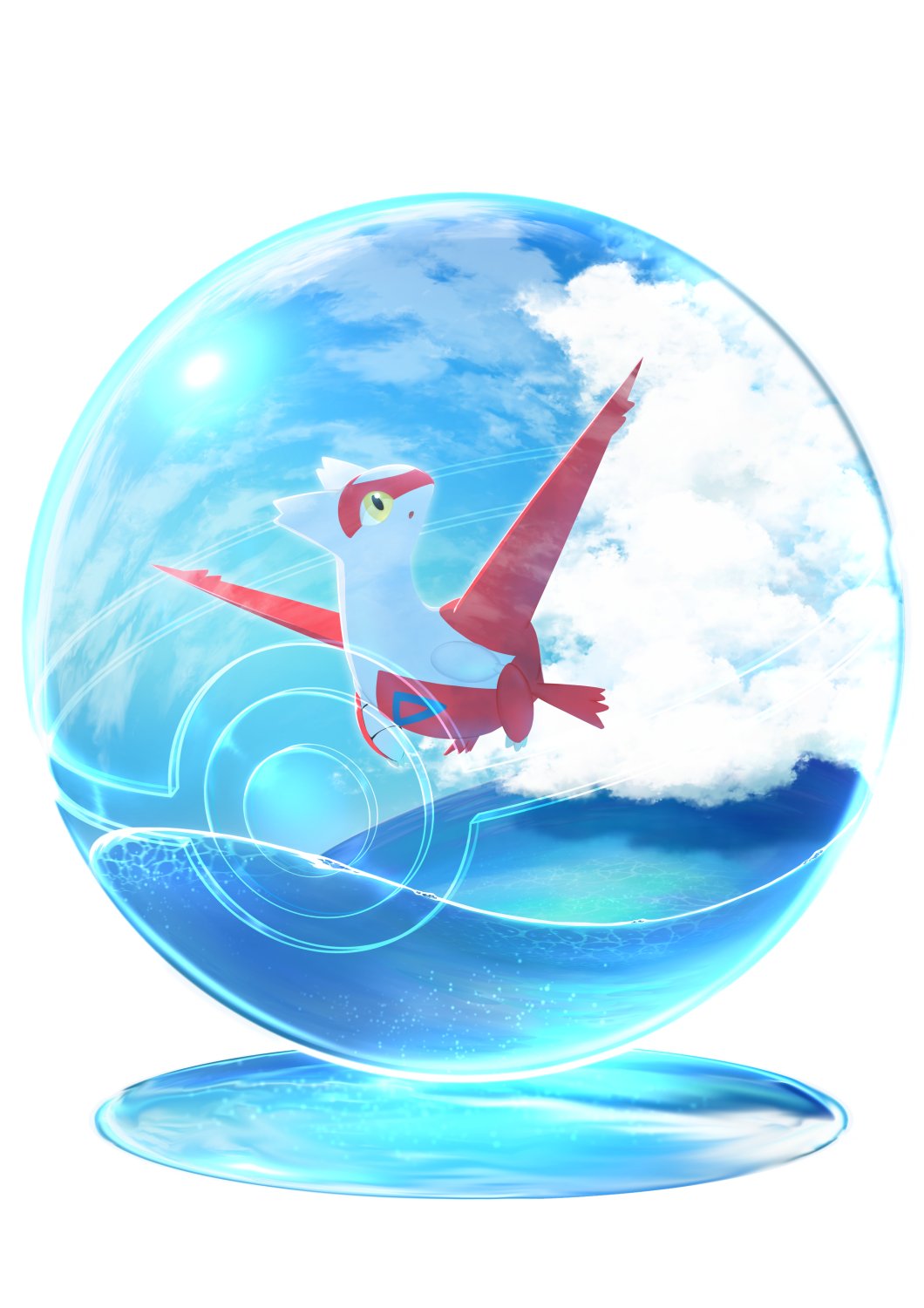 Safebooru - clouds commentary request dragon highres latias no humans ...