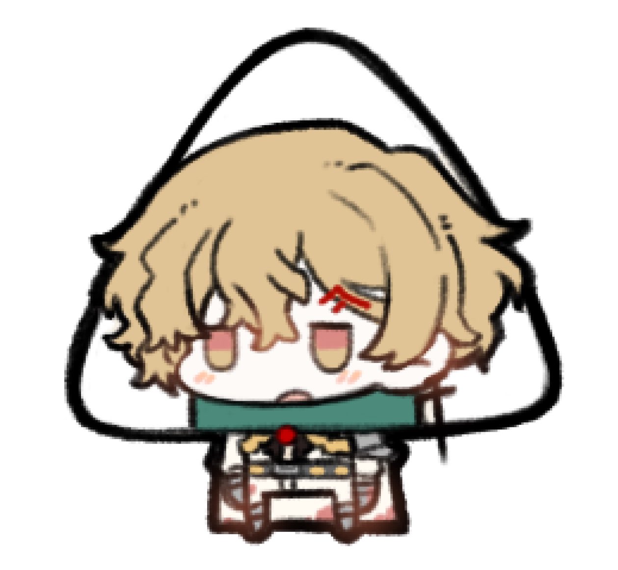 Safebooru - 1boy ascot black ascot blonde hair chibi cross cross ...