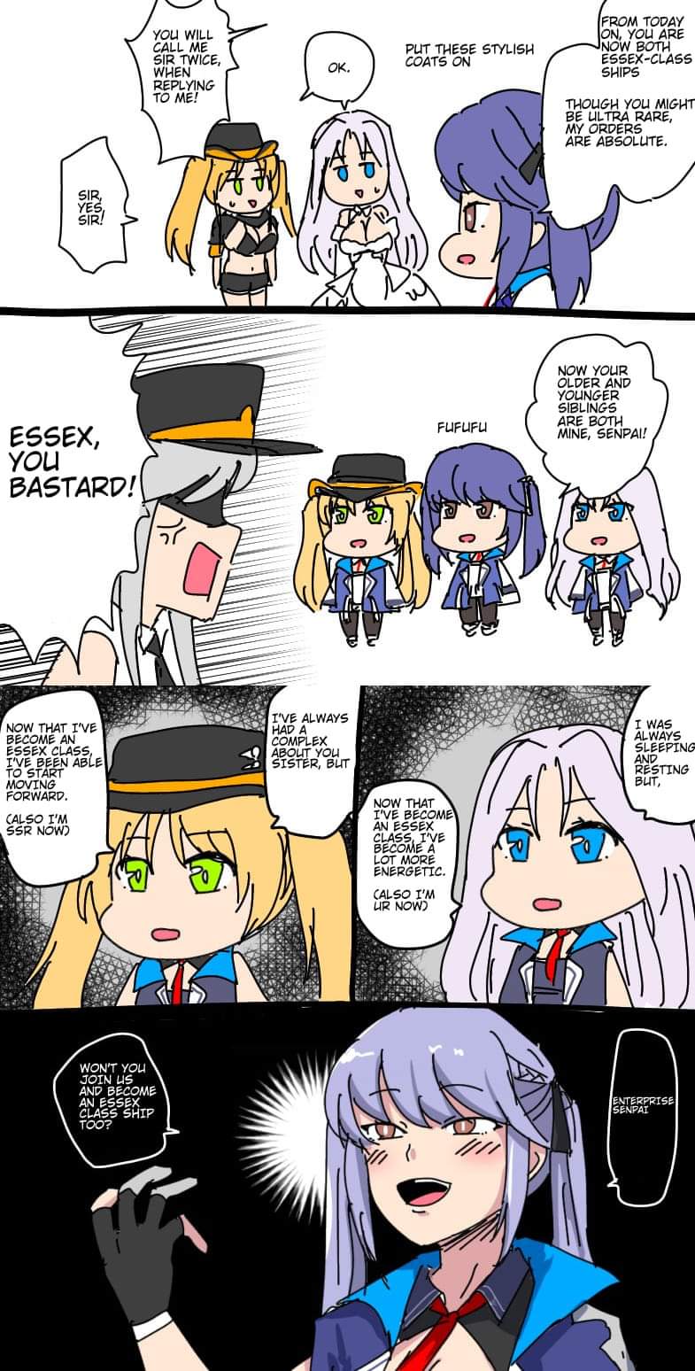 Safebooru - anger vein azur lane english text enterprise (azur lane) essex (azur lane) hornet ...