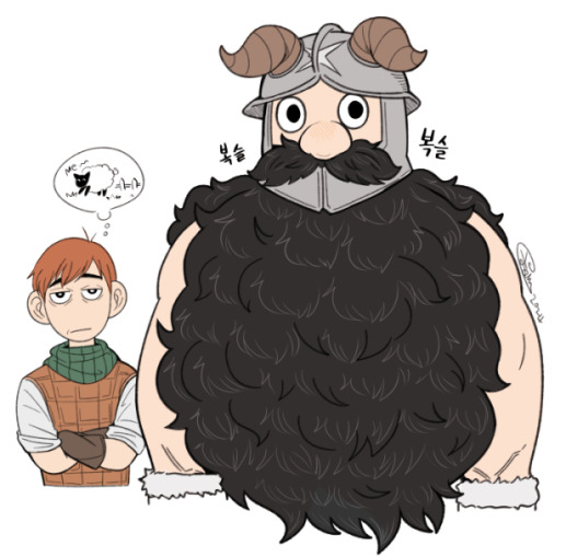 Safebooru - 2boys beard chilchuck tims cropped torso crossed arms ...