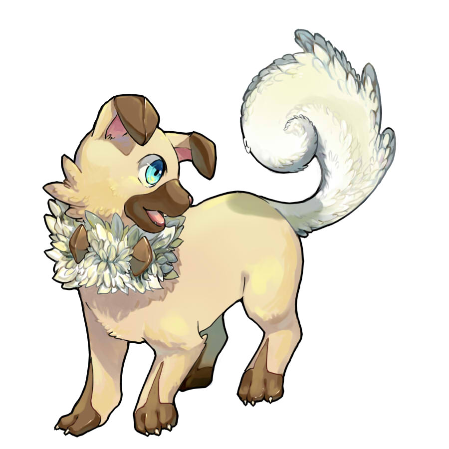 Safebooru - animal focus blue eyes claws commentary request dlitw dog full body no humans open ...