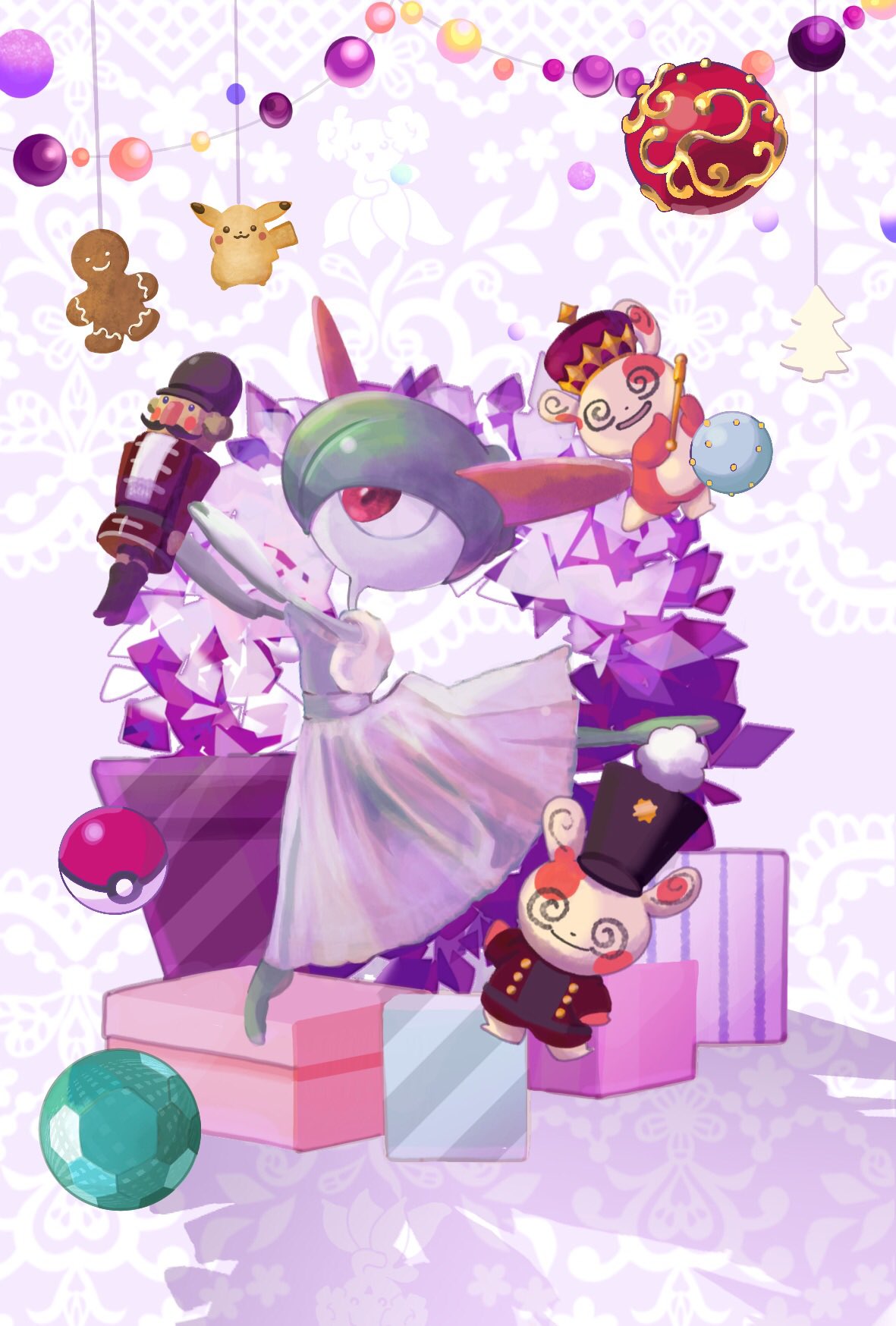 Safebooru - christmas christmas ornaments clothed pokemon colored skin ...