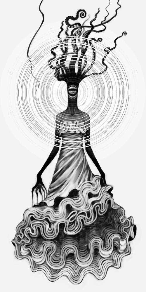 Safebooru - 1girl bare shoulders dress extra teeth fingernails full ...