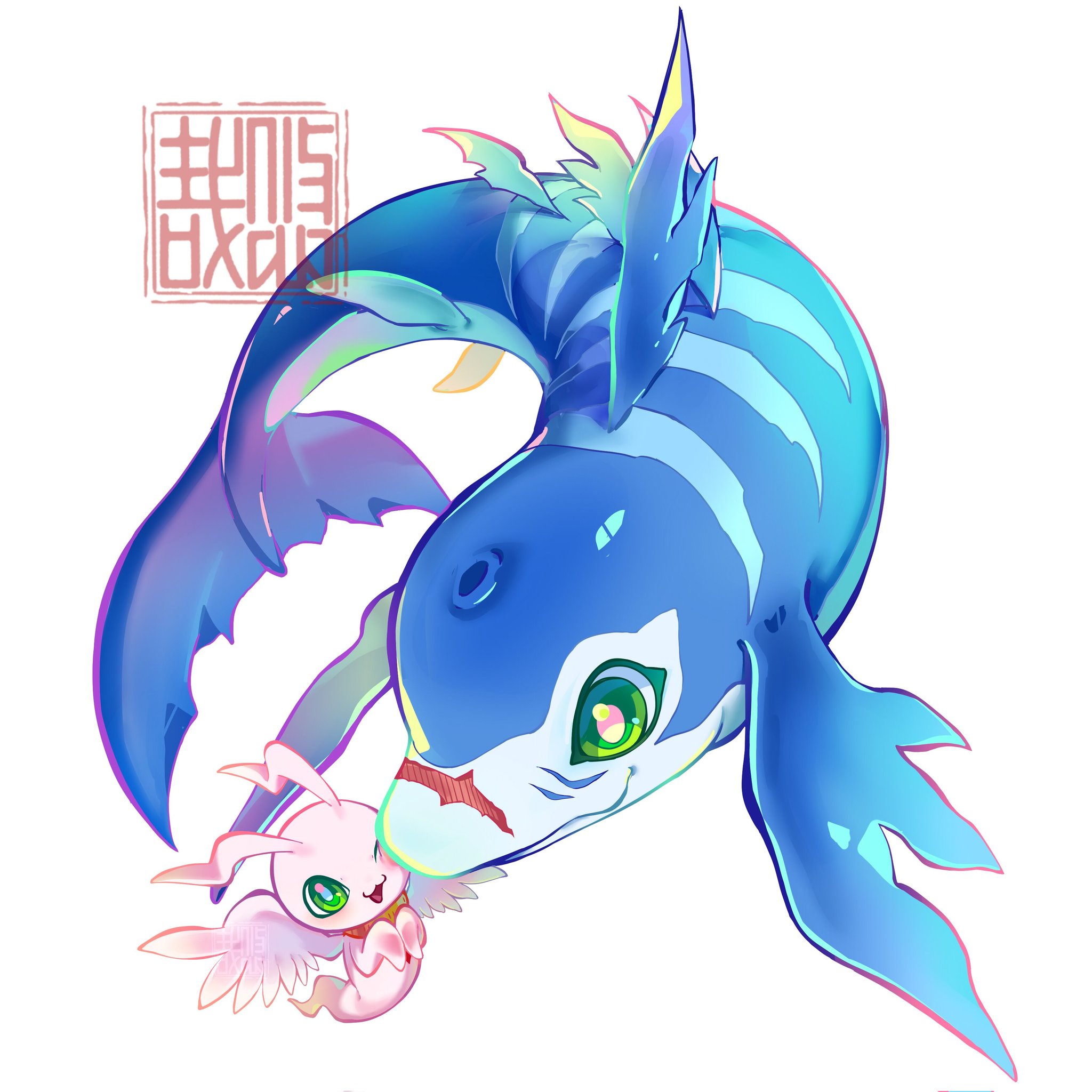 Safebooru - angel blue skin colored skin digimon digimon (creature ...