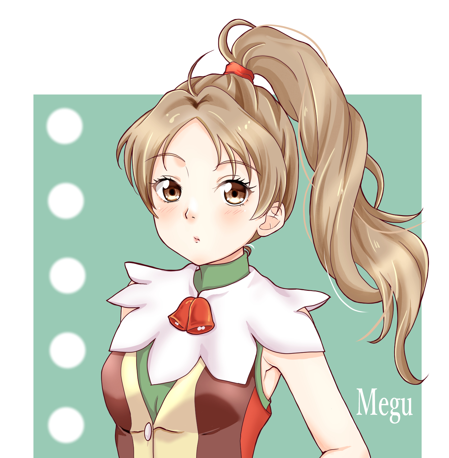 Safebooru - 1girl bell blush brown eyes brown hair character name ...