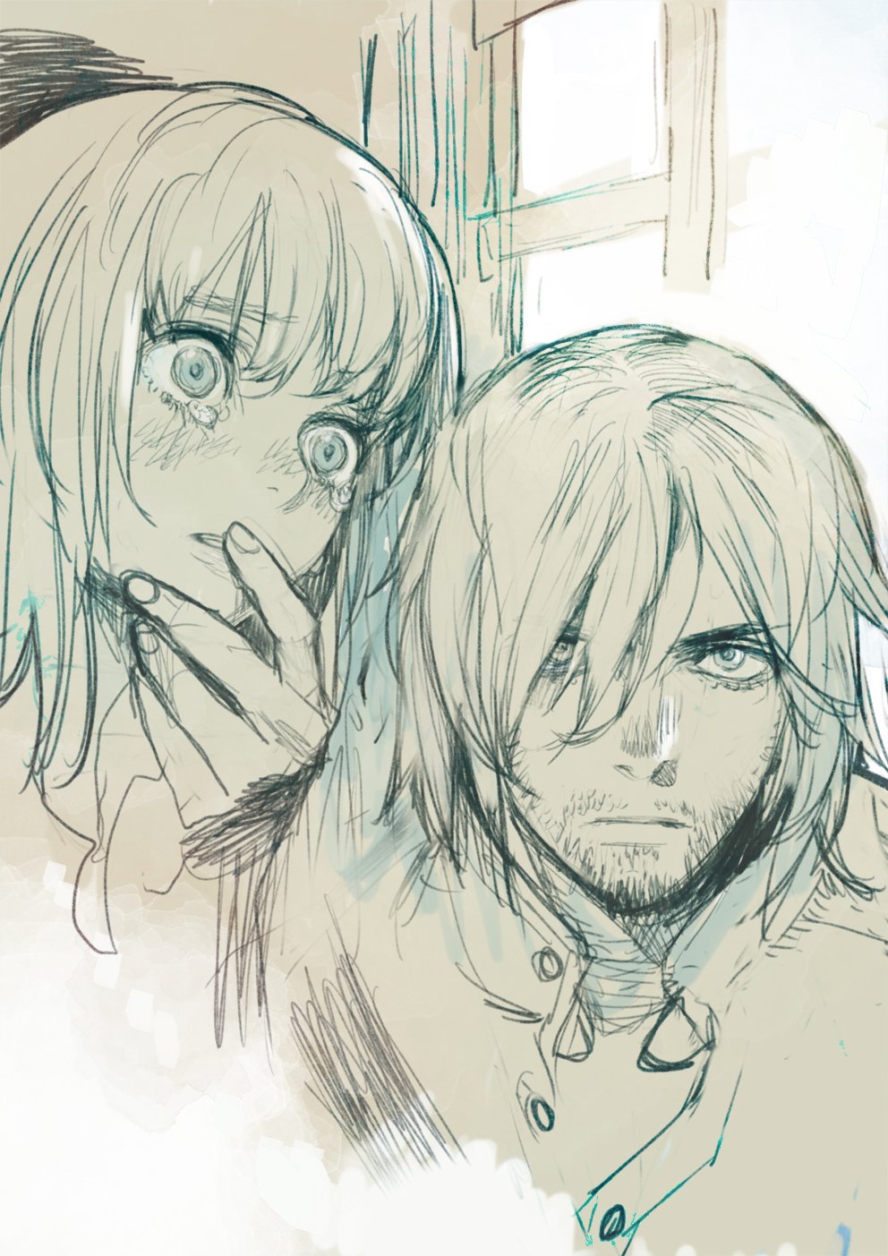 Safebooru - 1boy 1girl beard stubble brother and sister dungeon meshi ...