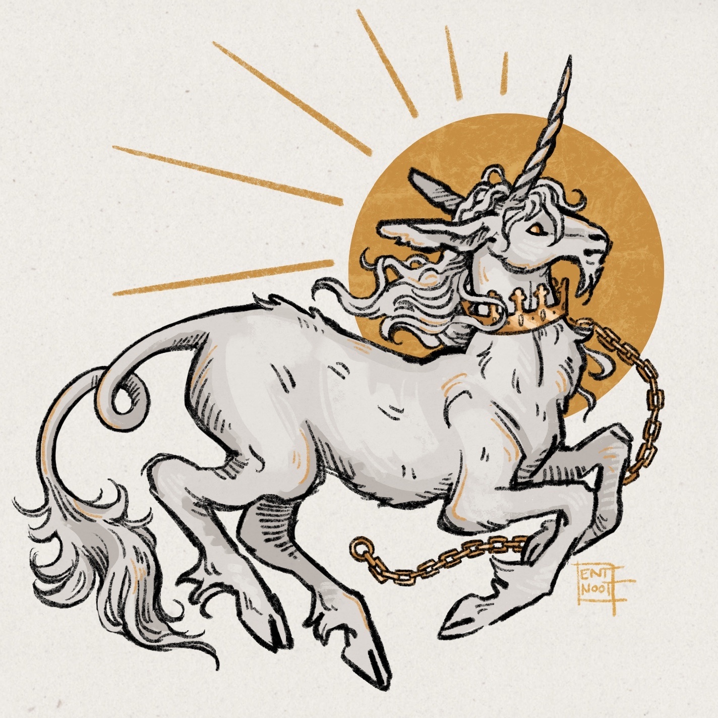 Safebooru - animal animal focus brown eyes chain closed mouth collar commentary cream background ...