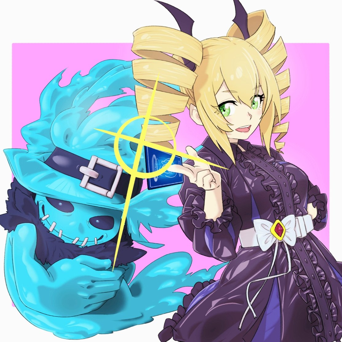 Safebooru - 1girl black dress blonde hair breasts card digimon digimon ...