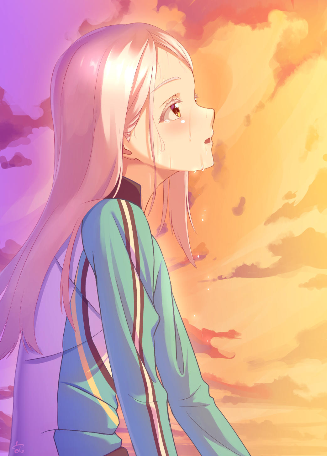 Safebooru - 1girl blush colored eyelashes commentary request crying ...