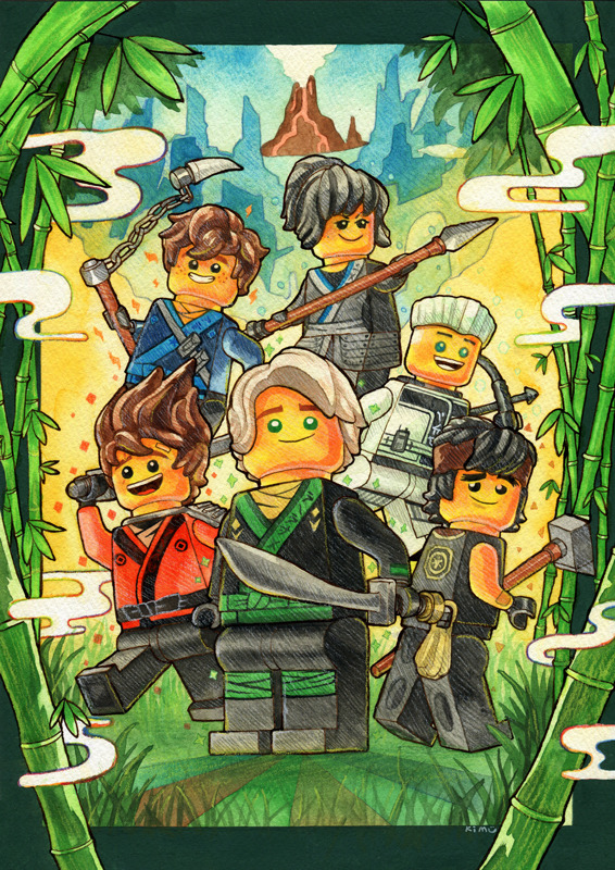 Safebooru - 1girl 5boys bamboo bamboo forest black eyes black hair ...
