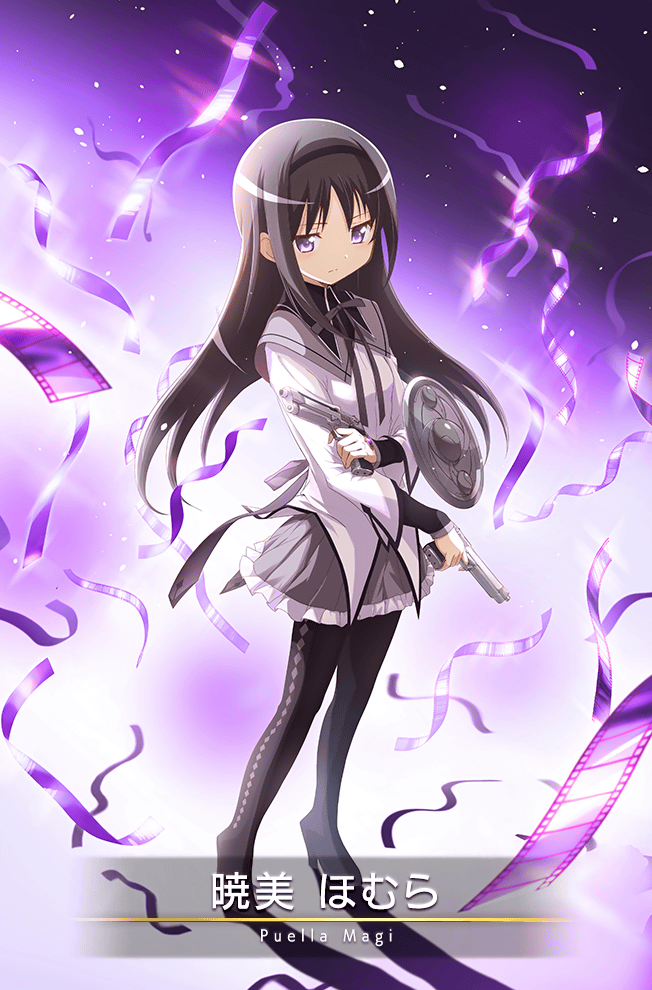 Safebooru - 1girl akemi homura argyle clothes argyle footwear back bow black capelet black ...