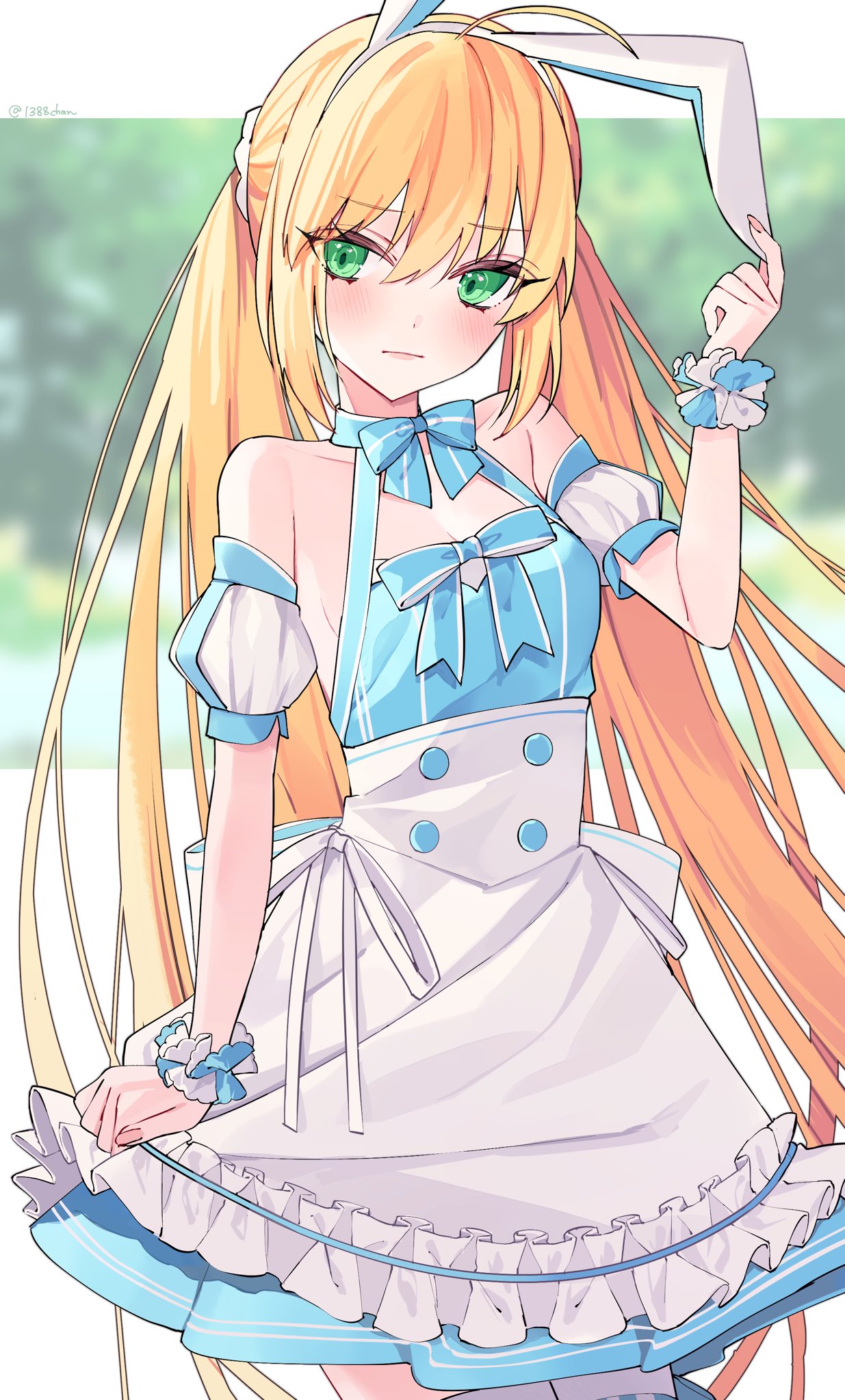 Safebooru - 1388chan 1girl animal ear hairband animal ears apron artoria caster (fate) artoria ...