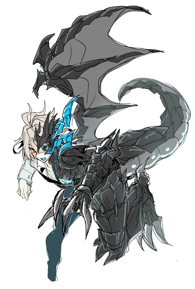 Safebooru - alternate form armor black pants black scales black tail ...