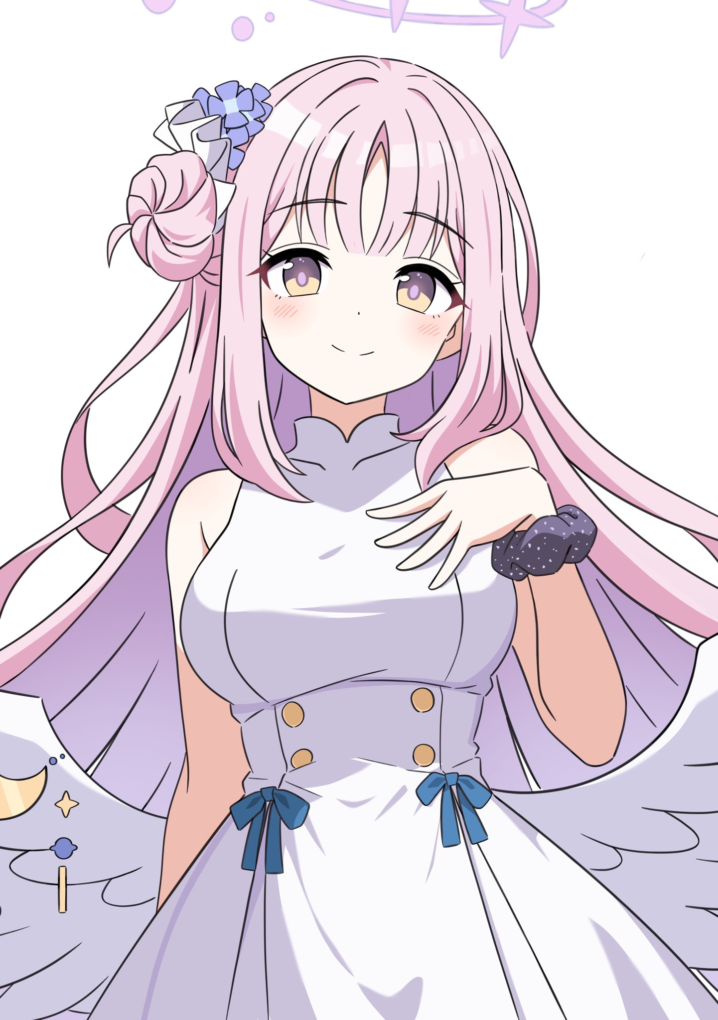 Safebooru - angel wings blue archive cake capelet feathered wings food ...