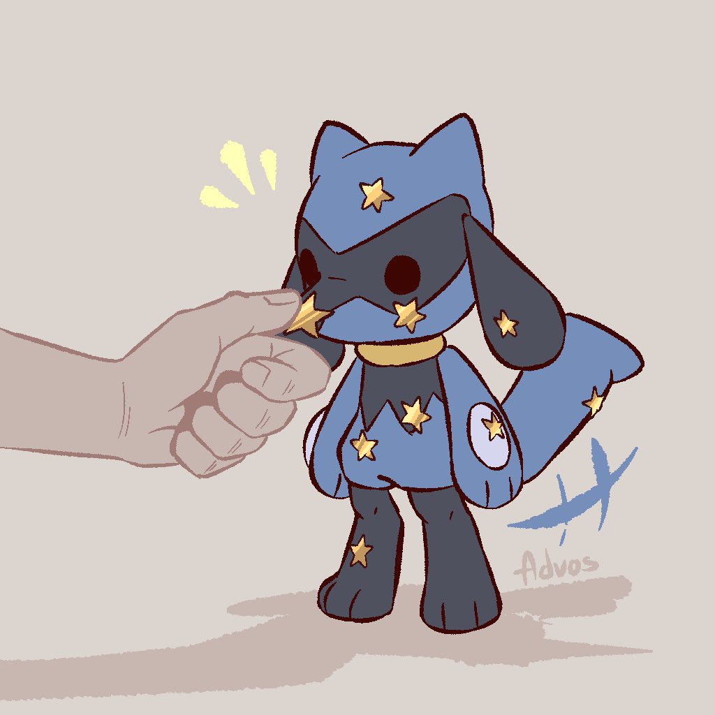 Safebooru - 1boy advos animal focus artist name black fur blue fur chibi grey background motion ...