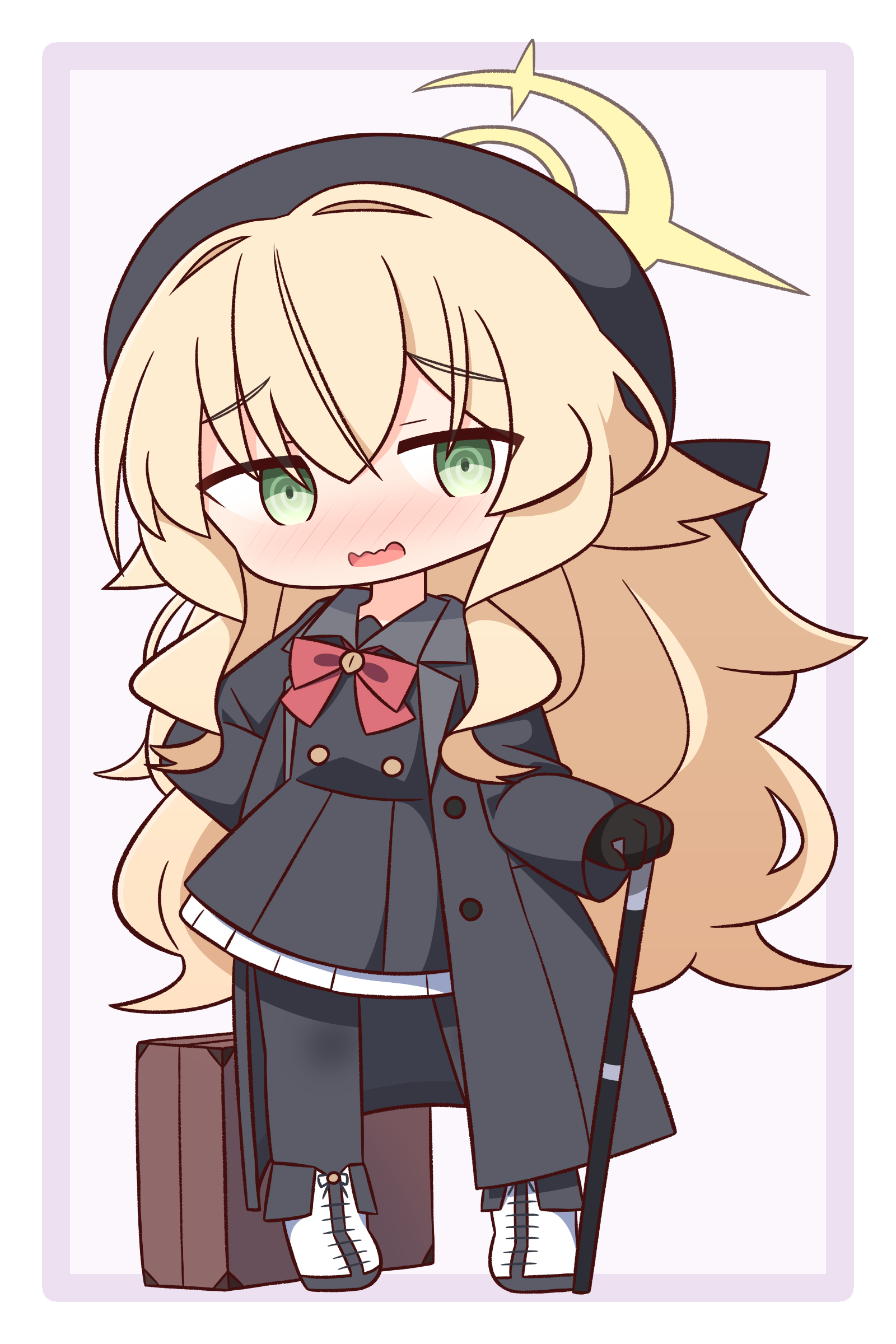 Safebooru - 1girl absurdres beret black dress black gloves black hat black jacket black ...