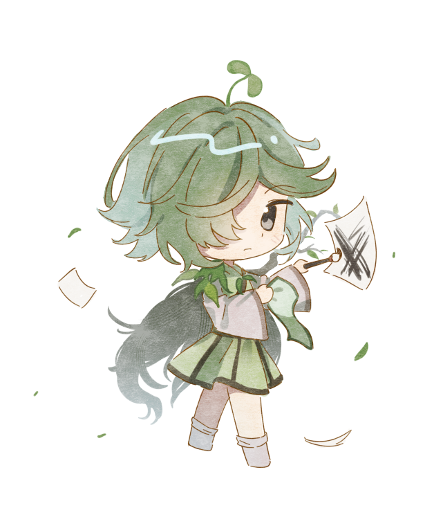 Safebooru - 1other androgynous chibi chinese commentary closed mouth ...